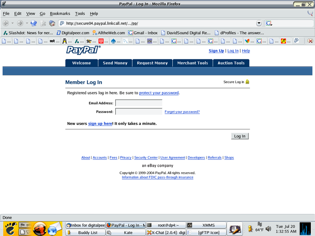PayPal Phishing Warning
